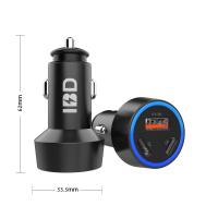China 58W 3 Ports QC3.0 PD Car Charger Fast Charging Adapter with Dual USB C 40W for sale