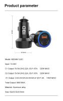 China 58W 3 Ports QC3.0 PD Car Charger Fast Charging Adapter with Dual USB C 40W for sale