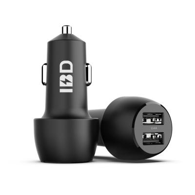 China 12W Dual Port USB Car Charger 2.4A PC V0 Fireproof Material for Mobile Phone for sale