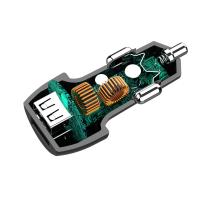 China 12W Dual Port USB Car Charger 2.4A PC V0 Fireproof Material for Mobile Phone for sale