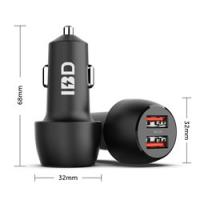 China OEM Dual USB Car Charger QC3.0 6A 36W Fast Charger for Mobile Phones for sale