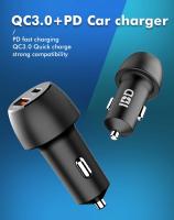 China USB C Car Charger PD QC 3.0 Dual Port 38W Fast Charging Adapter for sale
