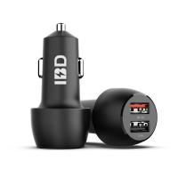 China 30W QC 18W Dual USB Car Charger Fast Charging 2.4A Smart Output PC V0 Fireproof for sale