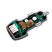 China 30W QC 18W Dual USB Car Charger Fast Charging 2.4A Smart Output PC V0 Fireproof for sale