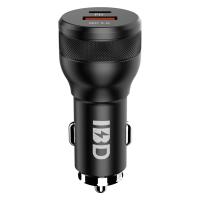 China 63W Dual USB Car Fast Charger QC3.0 PD 45W for Samsung Note 10+ MacBook Charging Aluminum for sale