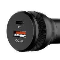 China 63W Dual USB Car Fast Charger QC3.0 PD 45W for Samsung Note 10+ MacBook Charging Aluminum for sale