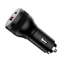 China 63W Dual USB Car Fast Charger QC3.0 PD 45W for Samsung Note 10+ MacBook Charging Aluminum for sale