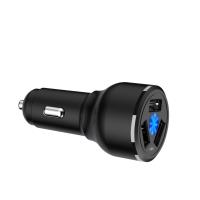 China 24W 4.8A 3 Port Smart Car Charger with Fast USB Charging PC Fireproof Material for sale