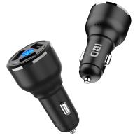China 24W 4.8A 3 Port Smart Car Charger with Fast USB Charging PC Fireproof Material for sale