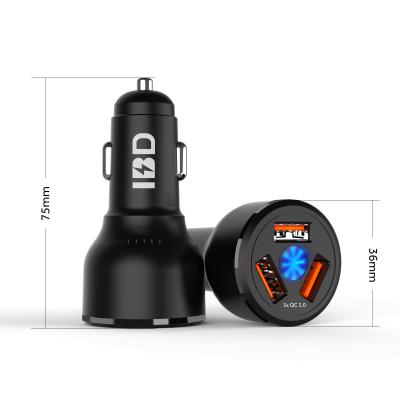China 54W Max Quick Charge 3.0 Three USB Car Charger Mini Size Fast Charging for All Phones for sale
