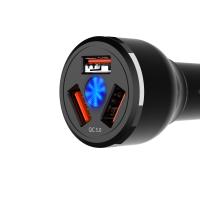 China 54W Max Quick Charge 3.0 Three USB Car Charger Mini Size Fast Charging for All Phones for sale