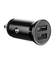 China 15W 5V 3.1A Dual USB Car Charger Adapter 12V-24V Aluminum Alloy Smart Mobile Phone Charger for sale