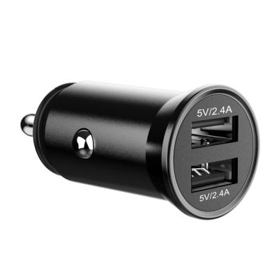 China Wholesale 24W Mini Dual USB Car Charger 5V 2.4A Fast Charging Adapter for sale