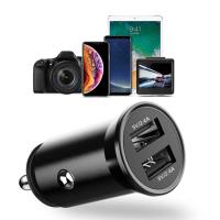 China Wholesale 24W Mini Dual USB Car Charger 5V 2.4A Fast Charging Adapter for sale