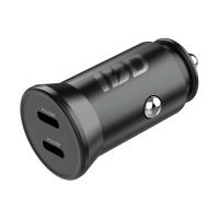 China 40W Dual USB C Car Charger PD 20W Fast Charging for iPhone 12 Aluminum Alloy for sale