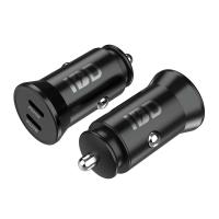 China 40W Dual USB C Car Charger PD 20W Fast Charging for iPhone 12 Aluminum Alloy for sale