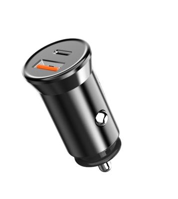 China 30W PPS Fast Car Charger Adapter PD QC 18W Aluminium Alloy 48.5mm for sale