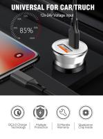 China 30W PPS Fast Car Charger Adapter PD QC 18W Aluminium Alloy 48.5mm for sale