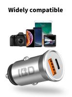 China 30W PPS Fast Car Charger Adapter PD QC 18W Aluminium Alloy 48.5mm for sale