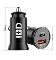 China 30W PPS Fast Car Charger Adapter PD QC 18W Aluminium Alloy 48.5mm for sale