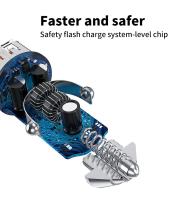 China 36W Dual USB QC 3.0 Fast Car Charger Adapter 12-24V Aluminum Alloy for sale