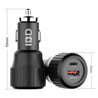 China 63W Dual USB Car Charger Adapter QC3.0 PD 45W PPS 55W Fast Charging for Apple Samsung for sale