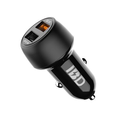 China Dual Port QC 3.0 18W 2.4A Fast Car Charger 12-24V Mini USB Charger for sale
