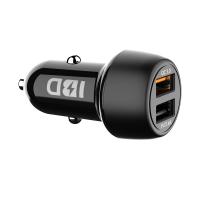 China Dual Port QC 3.0 18W 2.4A Fast Car Charger 12-24V Mini USB Charger for sale