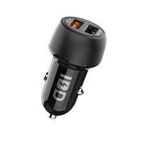 China Dual Port QC 3.0 18W 2.4A Fast Car Charger 12-24V Mini USB Charger for sale