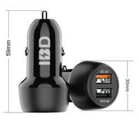 China Dual Port QC 3.0 18W 2.4A Fast Car Charger 12-24V Mini USB Charger for sale