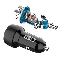 China 24W Dual Port USB Car Charger 4.8A Mini Fast Charging Adapter for Mobile Phones for sale