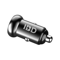 China Dual Ports 36W Rapid Car Charger Qualcomm Quick Charge 3.0 Aluminium Alloy Mini for sale