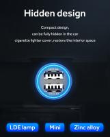 China 24W Dual USB Car Charger 5V 2.4A Mini Zinc Alloy Fast Charging for iPhone 13 for sale