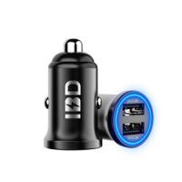 China 24W Dual USB Car Charger 5V 2.4A Mini Zinc Alloy Fast Charging for iPhone 13 for sale