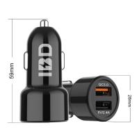 China 30W USB C Fast Car Charger PD QC 3.0 Mini Dual Port for iPhone Samsung for sale
