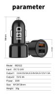 China 30W USB C Fast Car Charger PD QC 3.0 Mini Dual Port for iPhone Samsung for sale