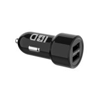 China 15W 3.1A Dual Port Fast Car Charger with Built-in LED Light CE FCC ROHS for sale