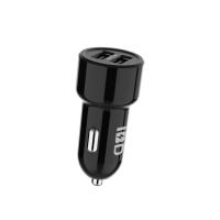 China 15W 3.1A Dual Port Fast Car Charger with Built-in LED Light CE FCC ROHS for sale
