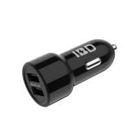 China 15W 3.1A Dual Port Fast Car Charger with Built-in LED Light CE FCC ROHS for sale