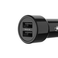 China 15W 3.1A Dual Port Fast Car Charger with Built-in LED Light CE FCC ROHS for sale