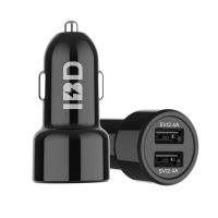 China PC Fireproof Dual USB Car Charger Adapter 24W 4.8A Mini 12-24V Input for sale