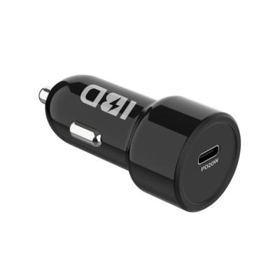 China IBD Single PD20W Car Charger Fast Charging 12V 24V Input for Smartphones for sale
