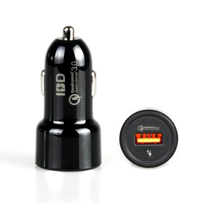 China Fast Single Usb 18w QC 3.0 Car Charger Qualcomm Certification For Mobile Device for sale