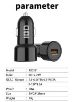China Fast Single Usb 18w QC 3.0 Car Charger Qualcomm Certification For Mobile Device for sale