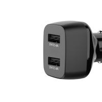 China 4.8A Fast Charging Mobile Phone Car Charger Adapter Dual USB Mini Type for sale