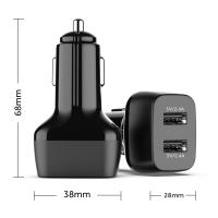 China 4.8A Fast Charging Mobile Phone Car Charger Adapter Dual USB Mini Type for sale