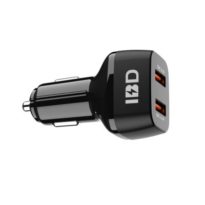 China QC3.0 Fast Charging Car Charger 2 Ports 36W Dual USB Quick Charge 3.0 Car Adapter for sale