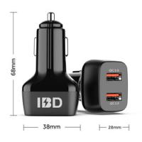 China QC3.0 Fast Charging Car Charger 2 Ports 36W Dual USB Quick Charge 3.0 Car Adapter for sale