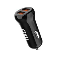China PC Fireproof Material 36W Dual QC 3.0 Fast Car Charger 2 USB Ports 60x27mm for sale