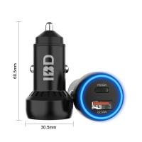 China 60W PPS PD USB C Car Charger 30W QC3.0 Fast Charging Adapter Aluminum Alloy for sale